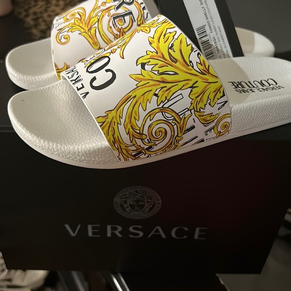 Versace Shoes Shelly Couture Versace Logo Flip Flops Poshmark